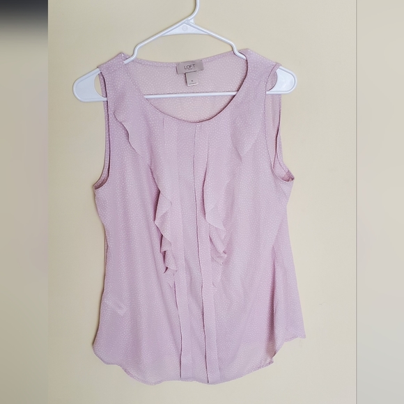 LOFT | Tops | Loft Soft Pink Polka Dot Blouse | Poshmark